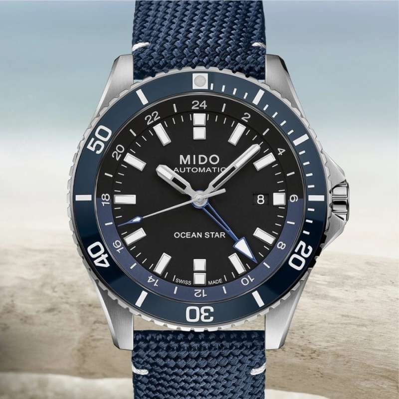 Promo Jam Tangan Pria Mido M026.629.17.051.00 Ocean Star GMT Blue Dial ...