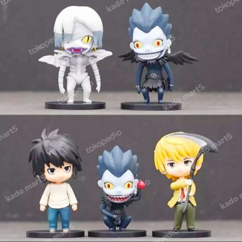 Promo action figure death note light yagami L ryuk set 5 pcs Diskon 23% ...