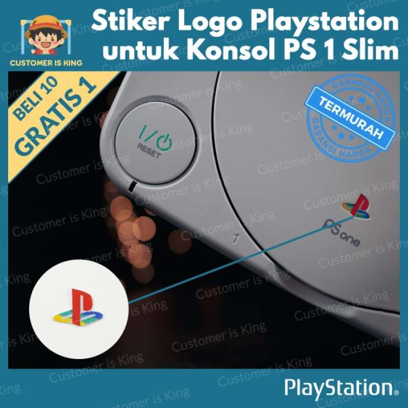 Promo Stiker Sticker Logo Playstation 1 SLIM Console Konsol PS1 Diskon ...