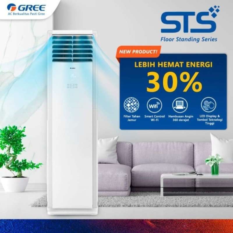 Jual GREE AC STANDING FLOOR 3 PK SMART WIFI TOUCH SCREEN - 24STS di ...