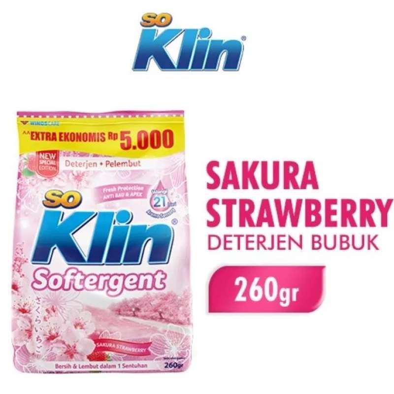 Promo Soklin Softergent 250gr Deterjen Bubuk Sabun Cuci Detergent ...
