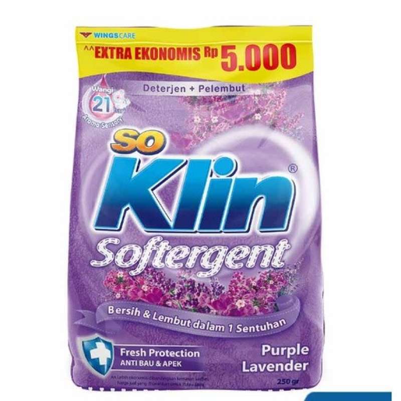 Promo Soklin Softergent 250gr Deterjen Bubuk Sabun Cuci Detergent ...