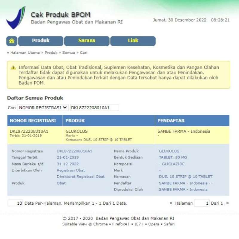 Jual Glukolos 80 Mg 10 Tablet Di Seller Apotek Mandjur Official Store ...