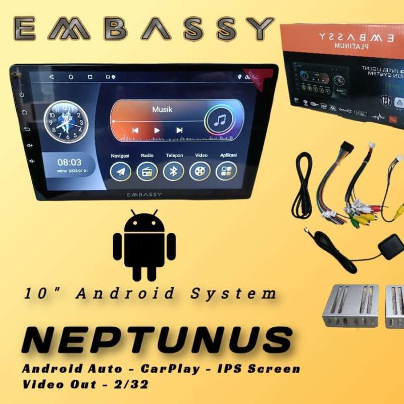 Jual Tv Mobil Android Embassy 10 Inch 10 Os12 2/32gb Di Seller ...