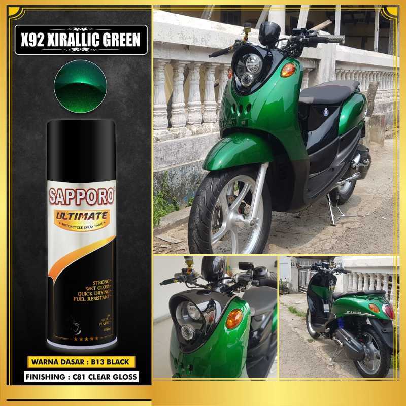 Jual Sapporo Ultimate X92 Xirallic Green / Sapporo Spray / Cat Aerosol ...
