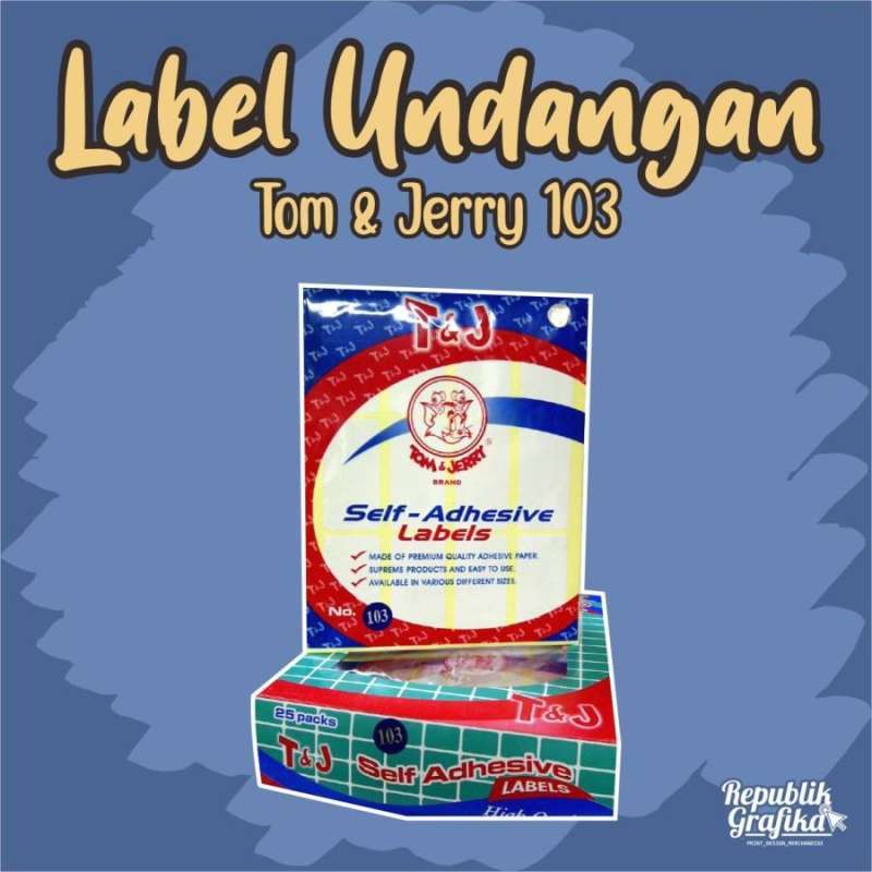 Jual Label Nama - Untuk Nama Undangan, Dll - Tom And Jerry - No 103 - Polos Di Seller Republik ...