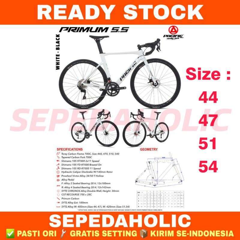 Promo Sepeda Balap Roadbike 700c Pacific Primum 5.5 Carbon 2x11 Speed ...