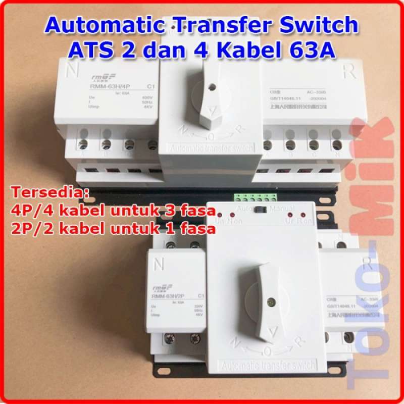 Promo Ats Automatic Transfer Switch 63a 2p 4p Otomatis Pln Gensel ...
