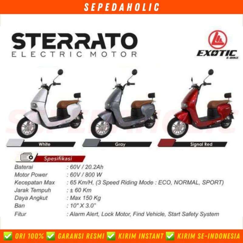 Promo Sepeda Motor Listrik Exotic Sterrato Electric E Bike 800 Watt ...
