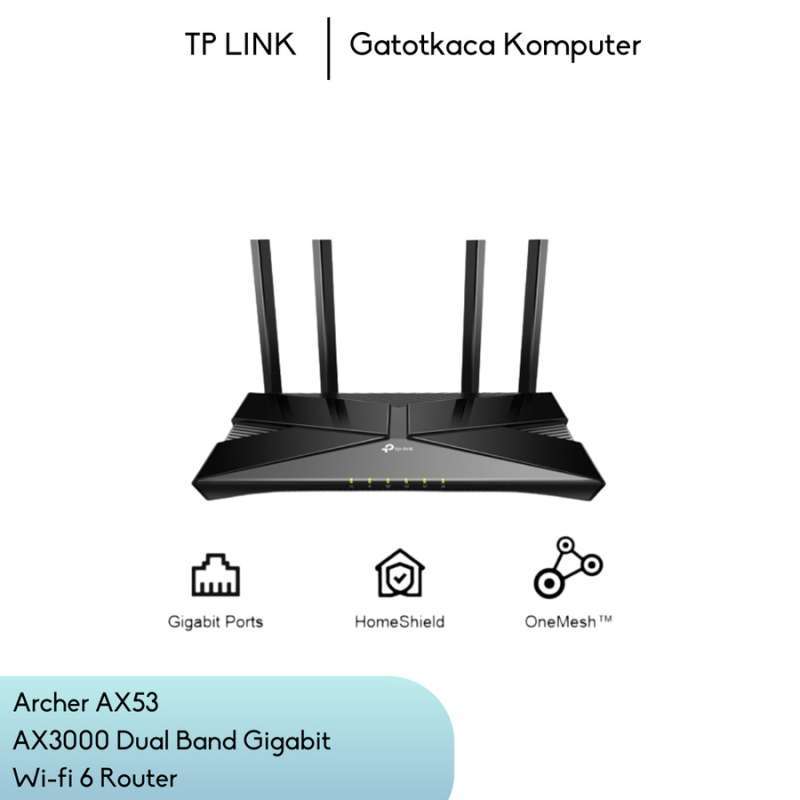 Jual TP-LINK Archer AX53 AX3000 Wireless WiFi 6 Router Dual Band Gigabit di Seller GATOTKACA ...