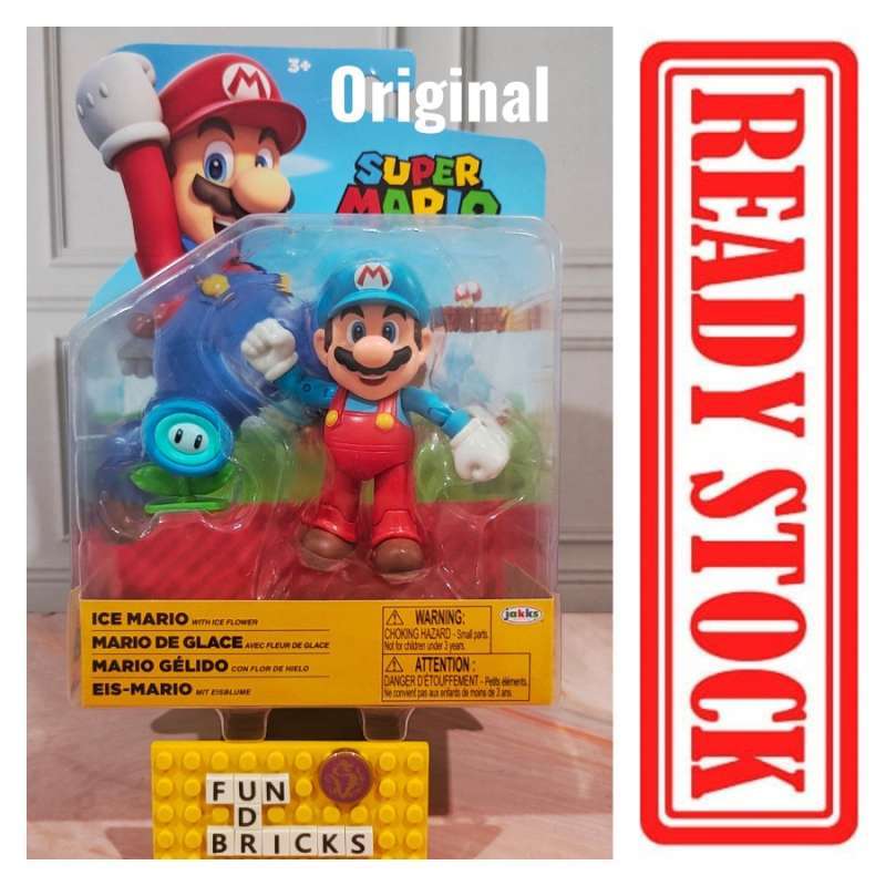 Promo Jakks Super Mario Ice Mario with ice flower Action Figure Diskon ...