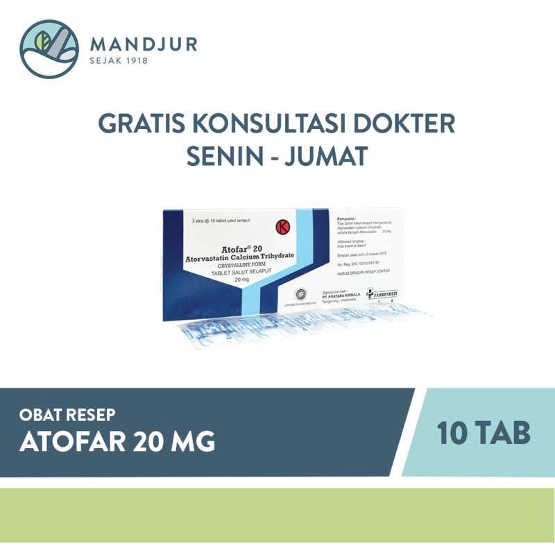 Jual Atofar 20 mg 10 Tablet di Seller Apotek Mandjur Official Store ...