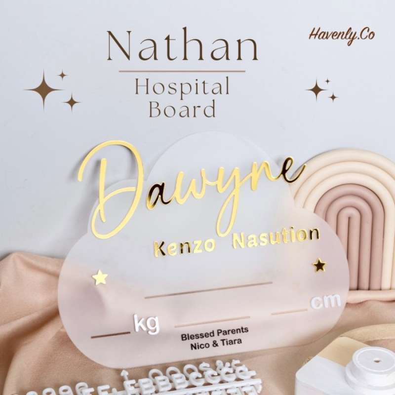 Promo Nathan Hospital Board | Papan Nama Bayi | Papan Nama Akrilik ...