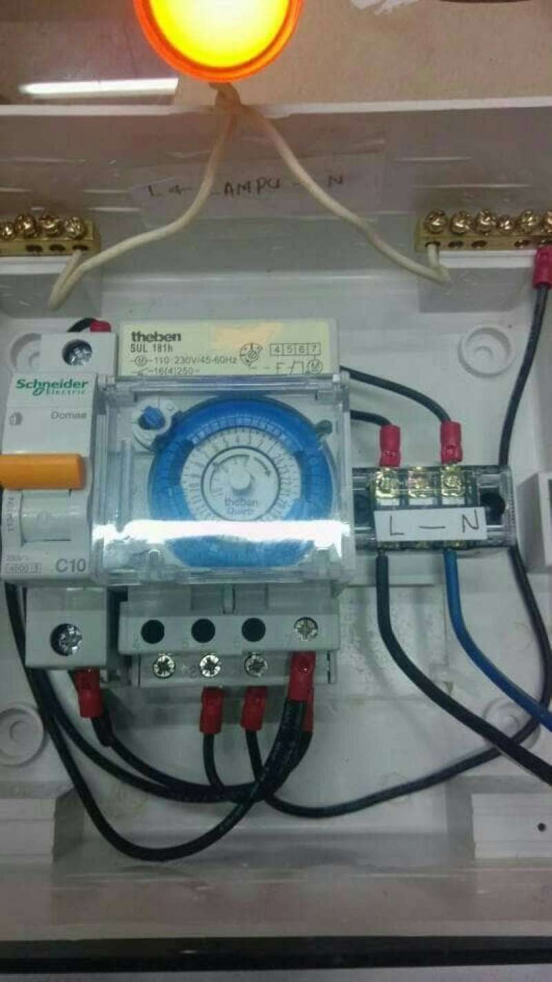 Promo Panel Lampu Otomatis/Timer Theben+Mcb+Box Outbo Diskon 29% di ...