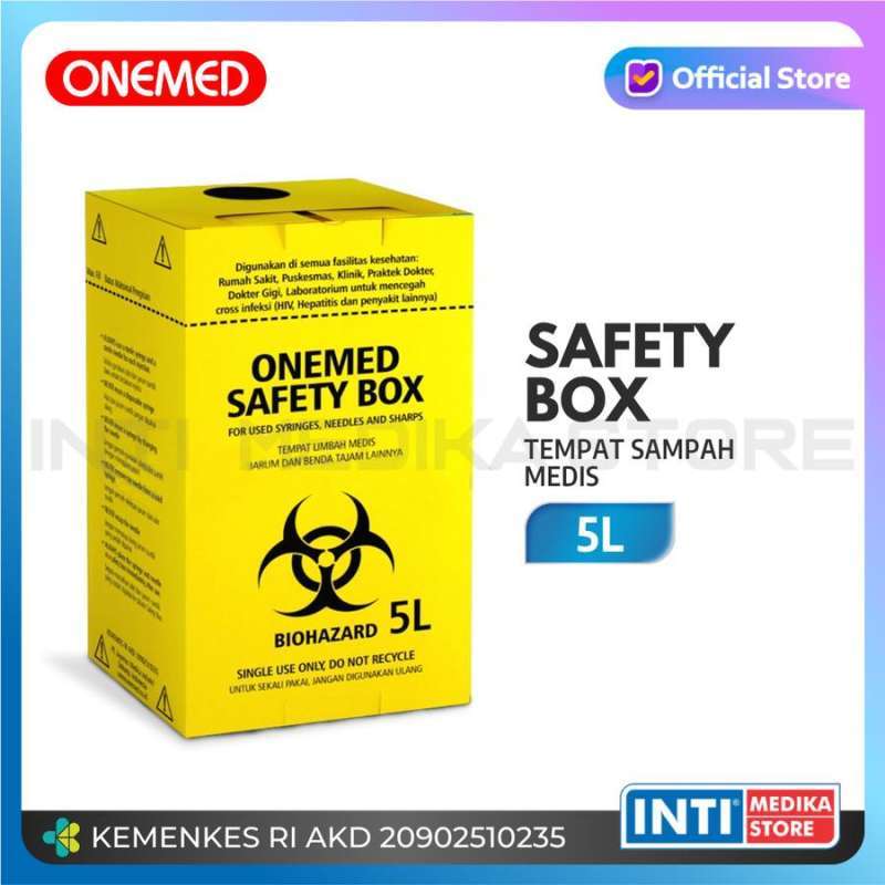 Jual ONEMED - Safety Box 5 Liter | Tempat Sampah Medis di Seller INTI ...