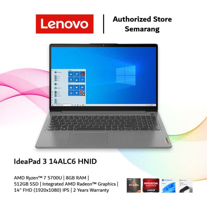 Promo Lenovo IdeaPad 3 14ALC6 - HNID Arctic Grey (Ryzen™ 7 5700U/8GB ...