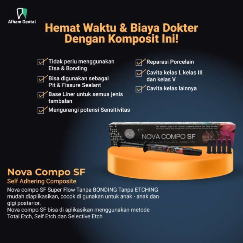 Promo Composite Flowable / Composit Flow / Nova Compo Sf Self Adhering Diskon 17% di Seller ...