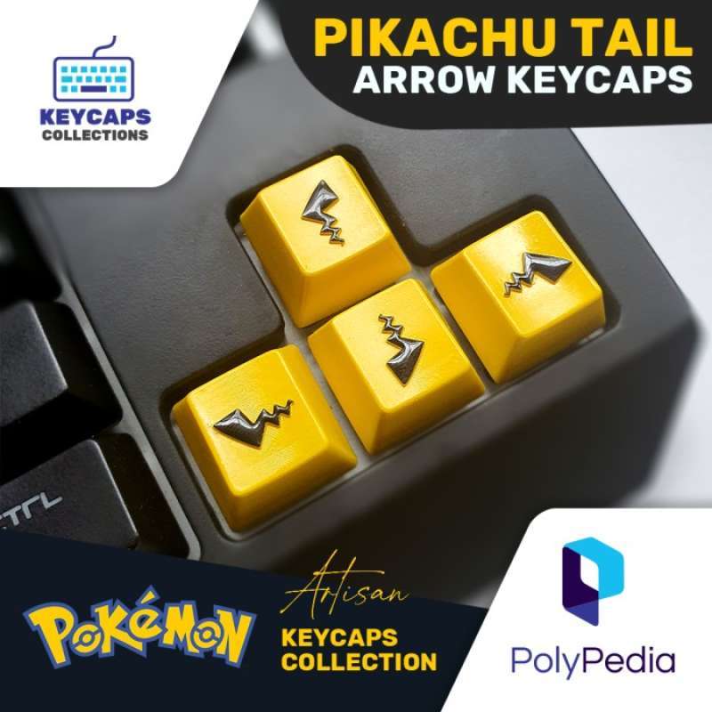 Promo Pikachu Tail Pokemon Arrow Keycaps Diskon 17% di Seller Mahanani ...