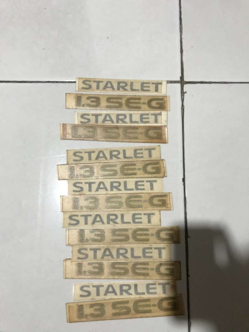 Promo Stiker/decal Toyota Starlet Kapsul Original Toyota Nos Diskon 2% ...
