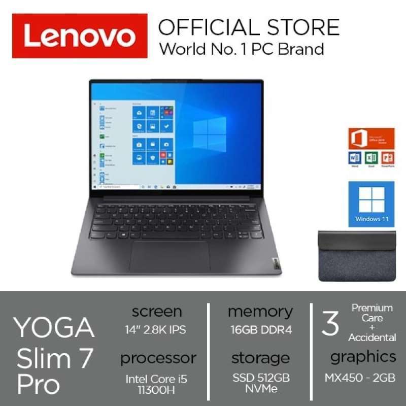 Jual NOTEBOOK LENOVO YOGA SLIM 7 PRO BVID i5-11300 MX450 16GB SSD512 ...