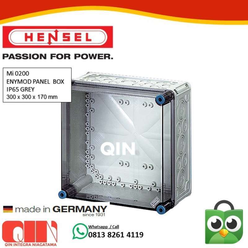 Promo PANEL BOX DISTRIBUSI HENSEL POLYCARBONATE 300x300x170mm IP65 Mi ...