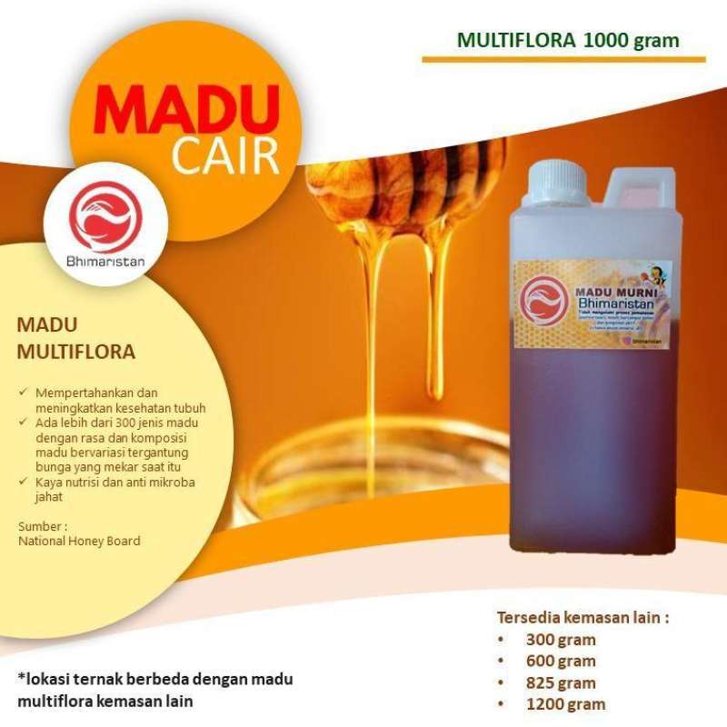 Jual Madu Murni Multiflora Asli 1 kg di Seller Toko Bhimaristan ...
