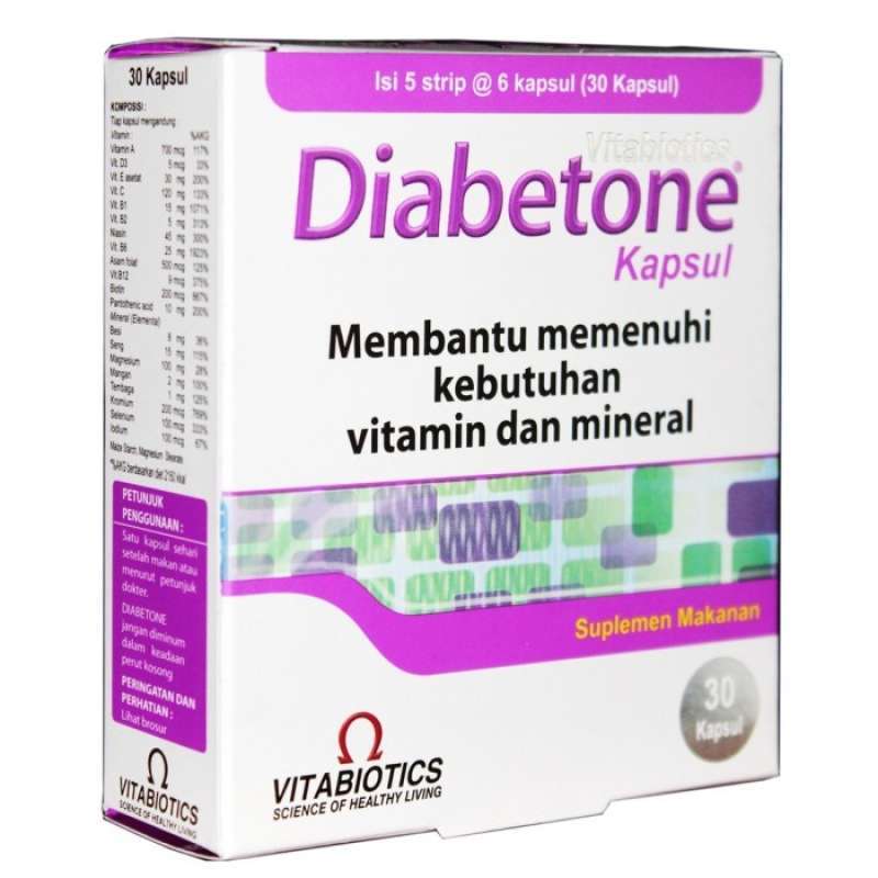 Promo Vitabiotics Diabetone 30 Kapsul - Vitamin Obat Diabetes Diskon 23 ...