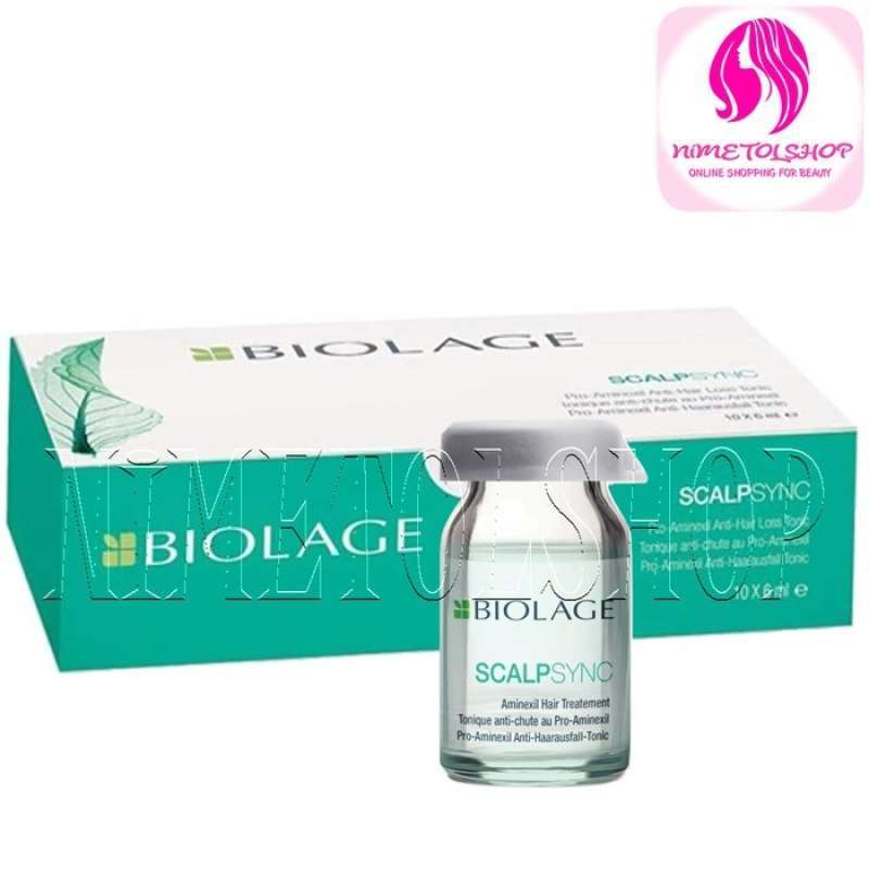Promo MATRIX Biolage Scalpsync Aminexil 6ml x 10 (1 Box) Anti Hair Loss ...