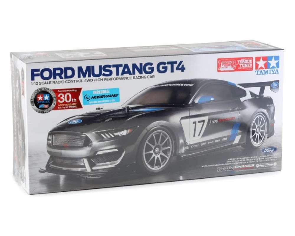 Promo Tamiya Tt-02 Ford Mustang Gt4 1/10 4Wd Ep Car Kit W/ Esc Motor ...
