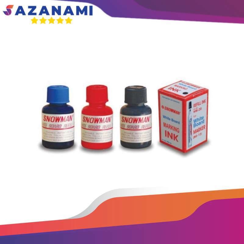 Jual Wb Isi Refill Tinta Spidol Snowman Whiteboard Marking Ink Hitam Biru Di Seller Sazanami