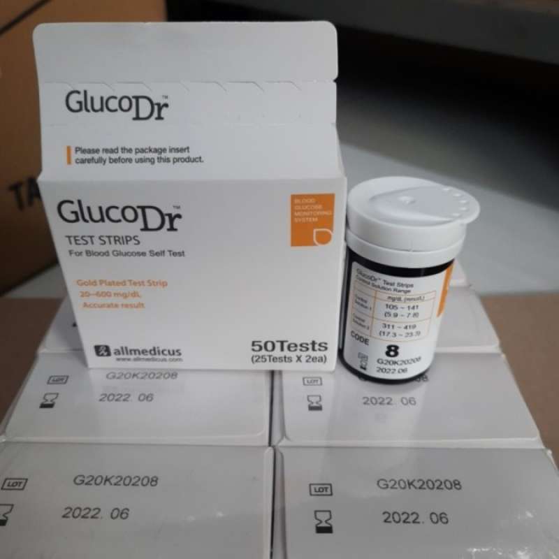 Promo Strip Gluco Dr Code 8 Refill / Stik Gula Darah Gluco Dr Code 8 ...
