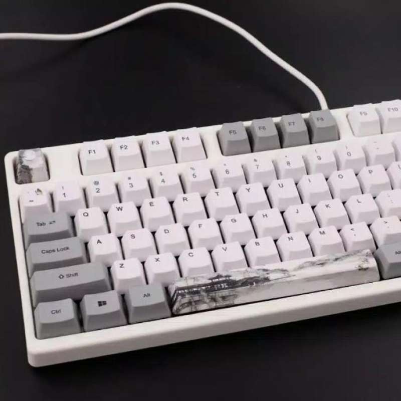 Promo Ready Keycaps Pbt Oem Profile Ink Japanese Style 112 Keys Ready ...