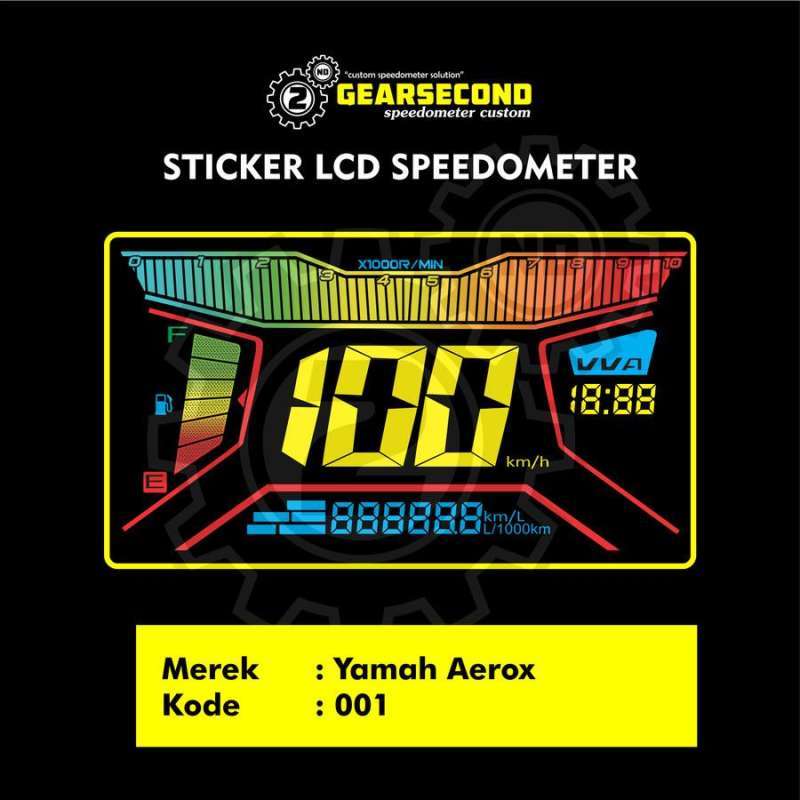 Jual Sticker LCD Speedometer Aerox - Gearsecond Speedometer - Sticker ...