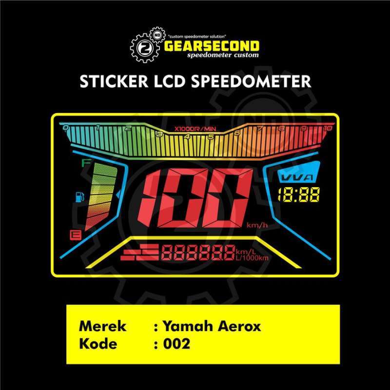 Jual Sticker LCD Speedometer Aerox - Gearsecond Speedometer - Sticker ...