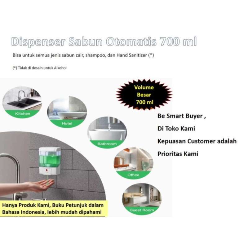 Promo Dispenser Sabun/ Hand Sanitizer otomatis tanpa sentuh 700 ml ...