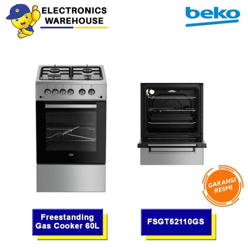 Promo Beko Freestanding Gas Cooker Kompor Oven FSGT52110GS Diskon 33% ...