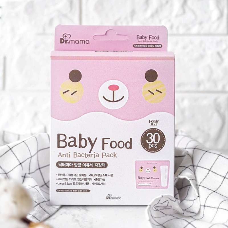 Jual Dr. Mama Baby Food Anti Bacteria Pack 30pcs Kantong Penyimpanan ...