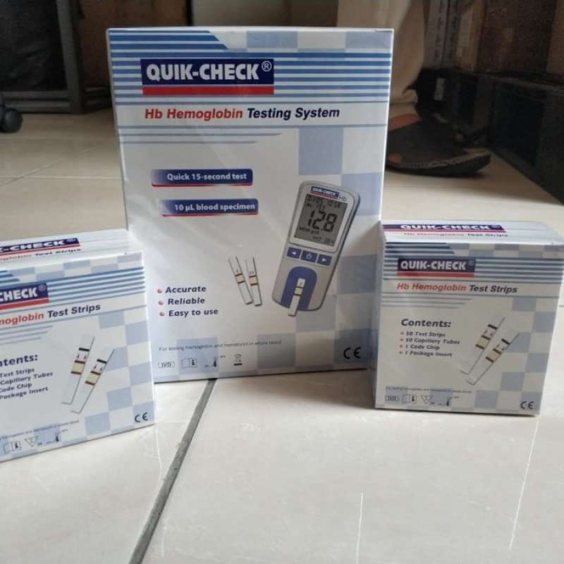 Jual Quick - Check Hb Hemoglobin Testing System / Alat Hb Quick Check ...