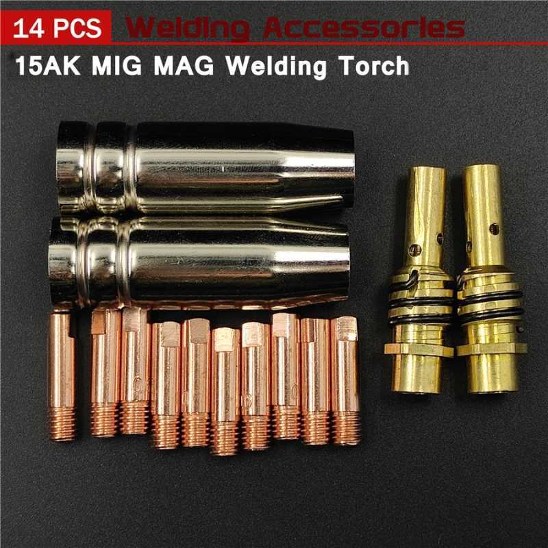 Jual MB15 Nozzle Nozle Nosel CO CO2 MIG Torch Binzel MB 15 14PCS di ...