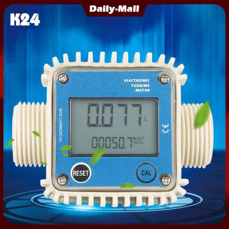 Promo Turbine Digital Flow Meter K24 Fuel Diesel Flowmeter Arus Cairan ...