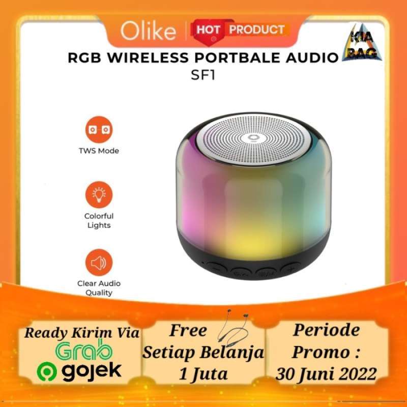 Promo Olike RGB Portable Bluetooth Speaker RGB Light Bluetooth 5.0 ...