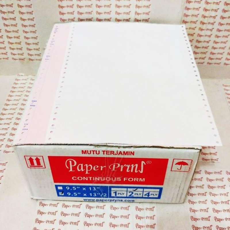 Jual kertas komputer continuous form 9,5x132plyfull atau bagi2 paper ...