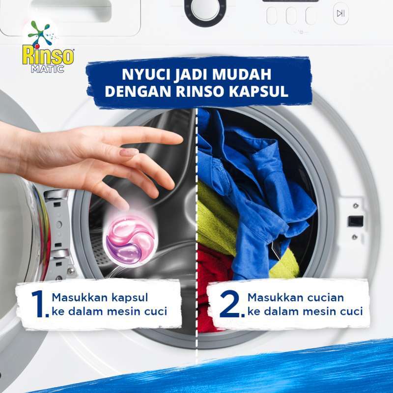 Promo Rinso Detergent Cair Capsule Konsentrat Deterjen Matic Kapsul ...