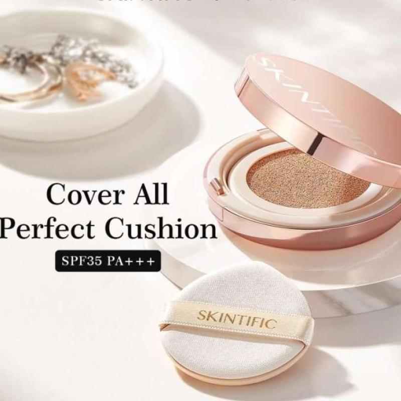 Jual Skintific Cover All Perfect Cushion UV SPF 35 PA+++Foundation ...