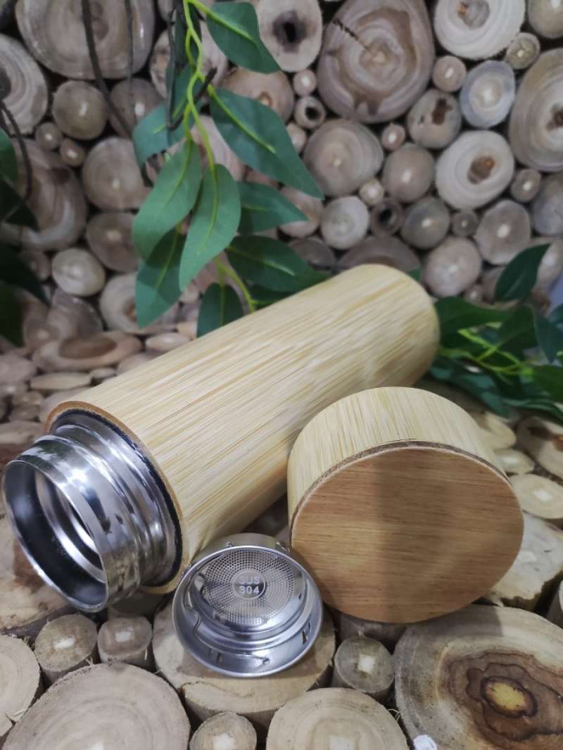 Promo Tumbler / Termos Custom Grafir Lapis Serat Bamboo Unik 500Ml ...