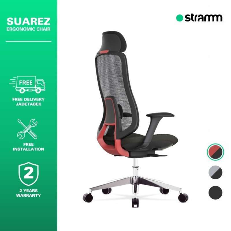 Promo Kursi Kerja Ergonomis Stramm Suarez I With Alumunium Footbase ...