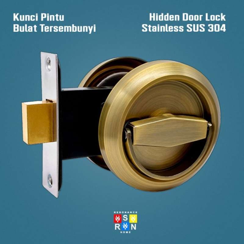 Promo Kunci Pintu Bulat Tersembunyi Hidden Door Lock Resonce Home ...