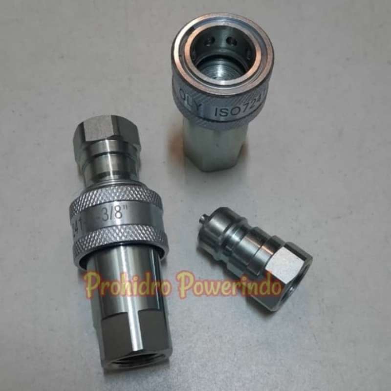 Promo Quick Coupler 3/8 inch / Coupler Hidrolik High Pressure Diskon 33 ...