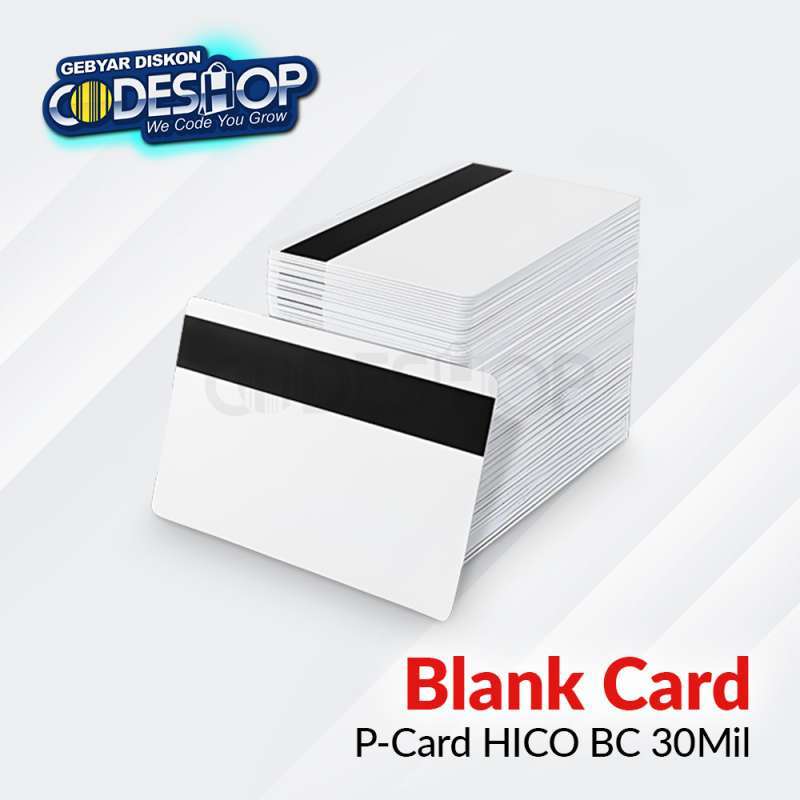 Jual P-CARD Kartu PVC BC30 Magnetic Blank ID Card Putih Isi 250 Pcs di ...