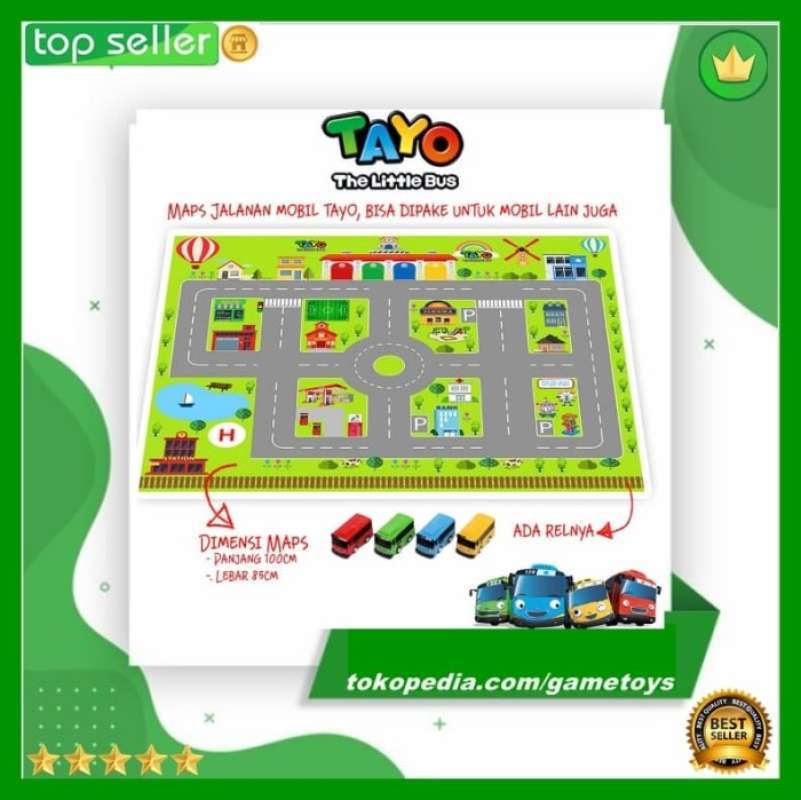 Promo MAINAN MAP JALANAN TAYO CARS ROBOCAR THOMAS PAW PATROL AIRPORT ...
